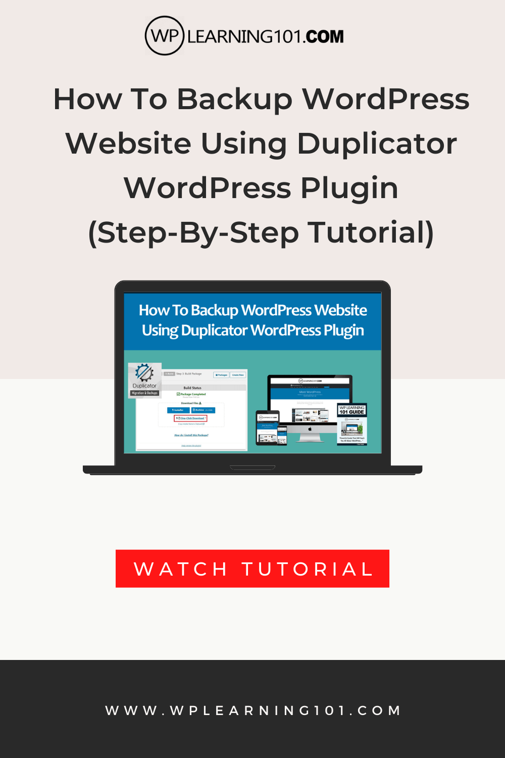 How To Backup WordPress Site Using Duplicator - WP Learning 101