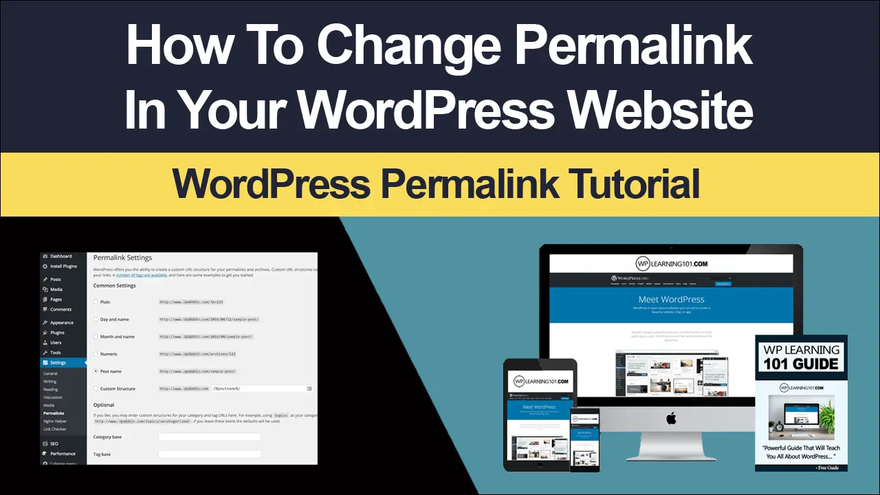 How To Change Permalinks Settings In WordPress - WP Learning 101