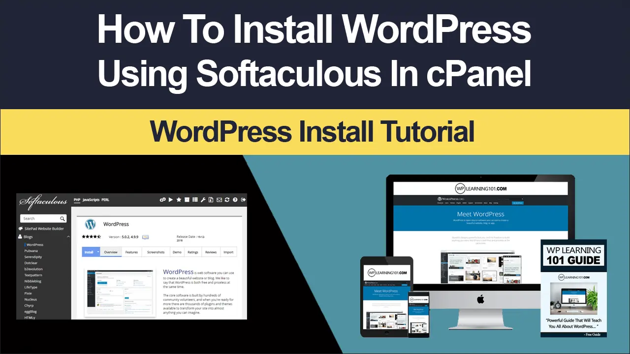 How To Install Wordpress Using Softaculous In Cpanel Step By Step Tutorial For Beginners Wp